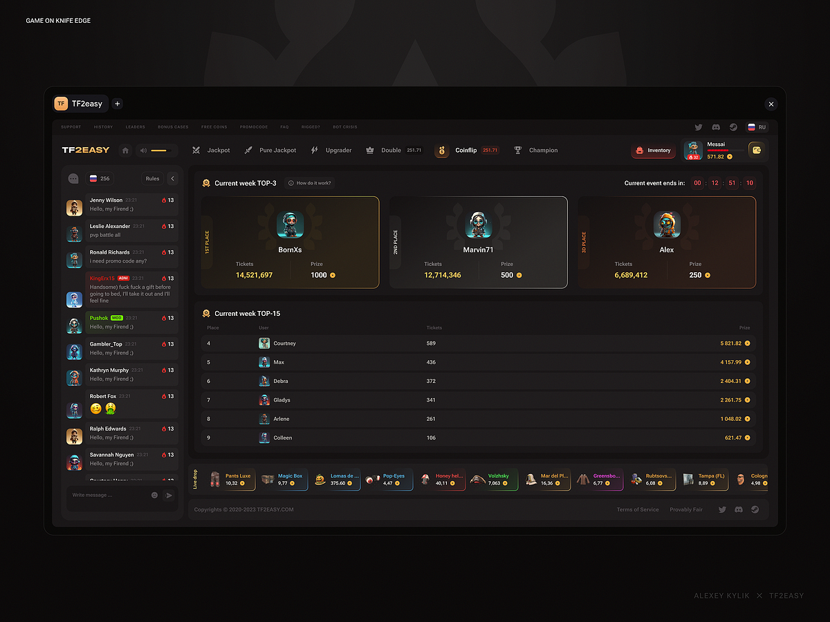 TF2Easy Platform Game: Leaderboard by Alexey Kylik on Dribbble