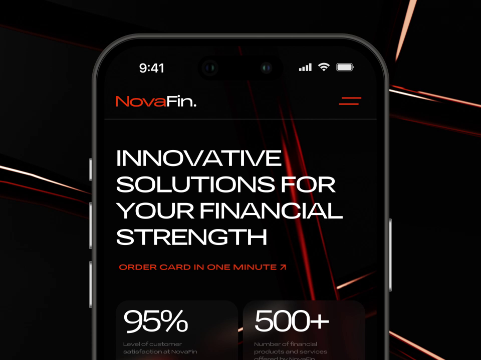 NovaFin banking mobile animation by Alexander Chebotarev on Dribbble