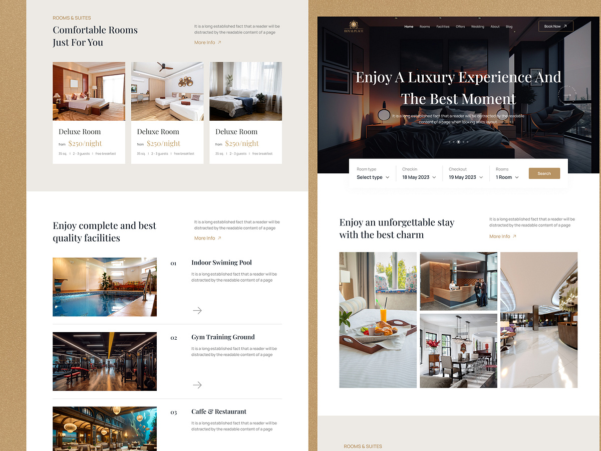Hotel UI Design designs, themes, templates and downloadable graphic ...