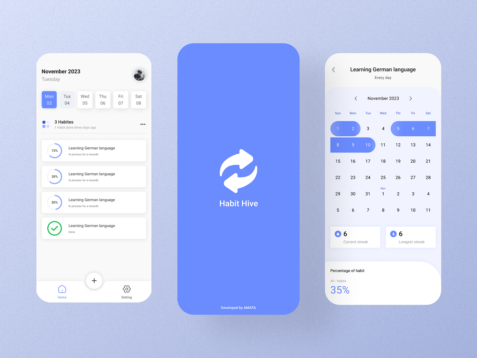 Habit Hive for building habits in you by Mostafa Shateri on Dribbble