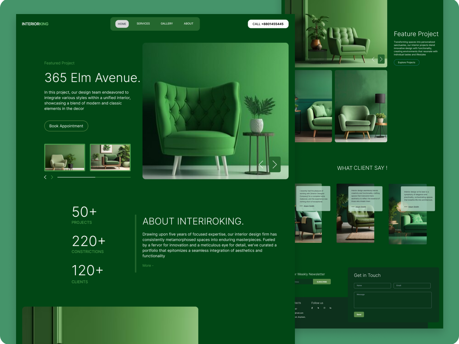Interior designer landing page design by Foyjur Rahman on Dribbble