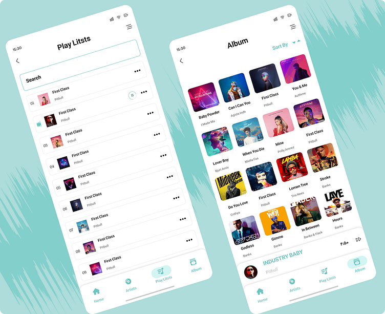 Music player app ui design by Nesa beheshtifar on Dribbble
