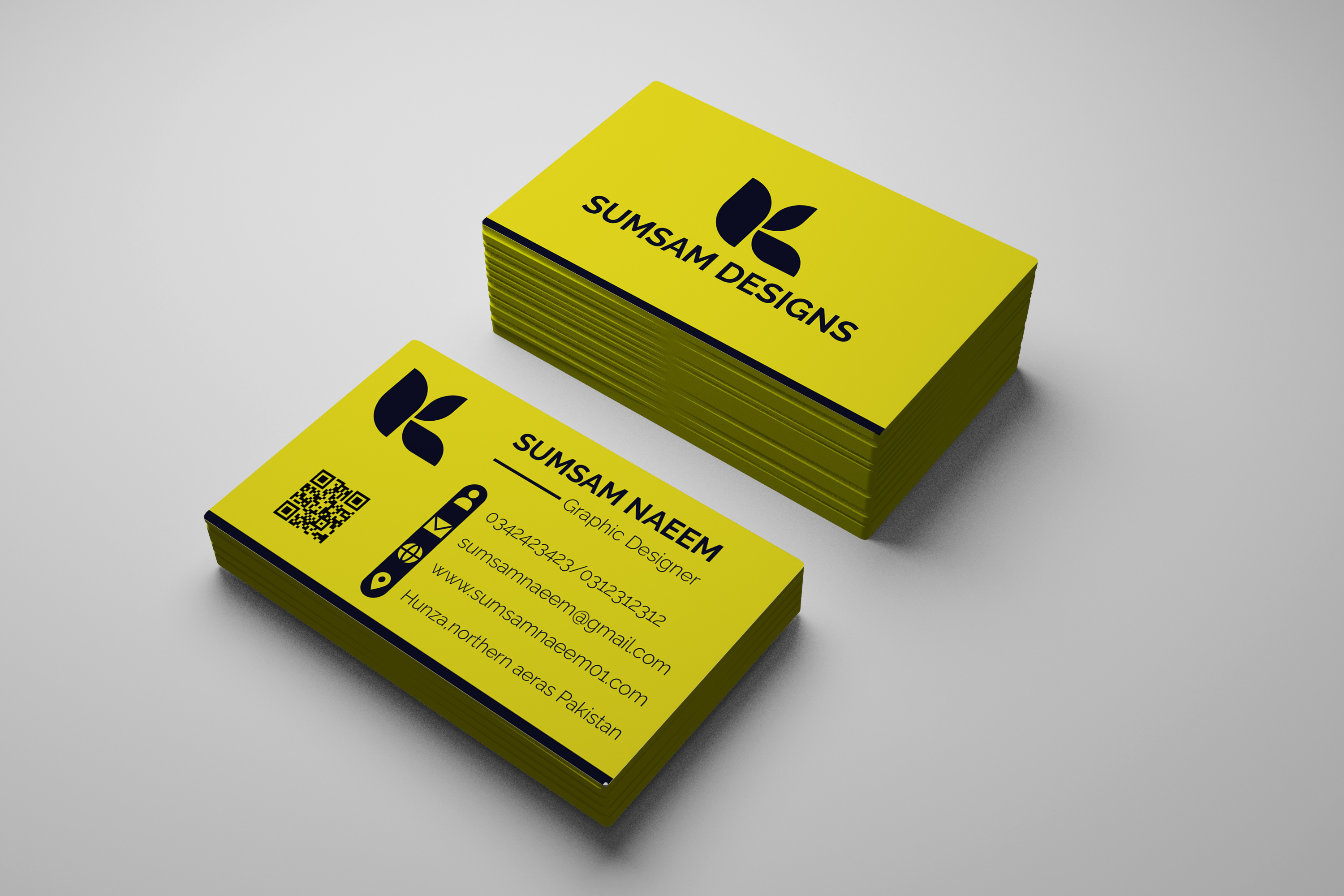 Modern Business Cards by Saam.graphics on Dribbble