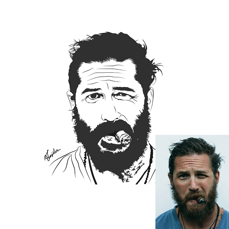 Line art vector portrait artwork by Tanjilur Rahman on Dribbble