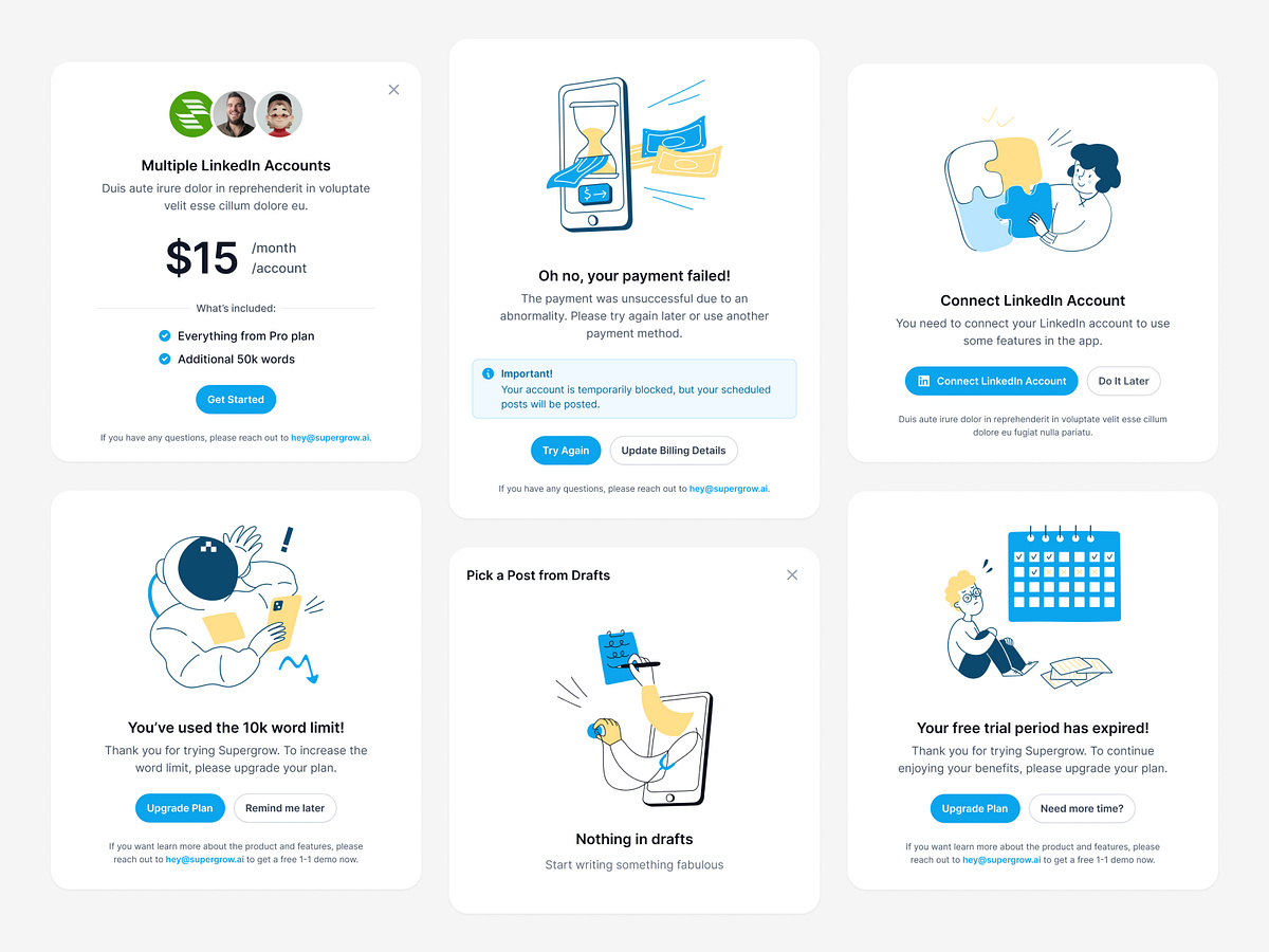 Modals / Pop-ups by Sahil Vhora on Dribbble