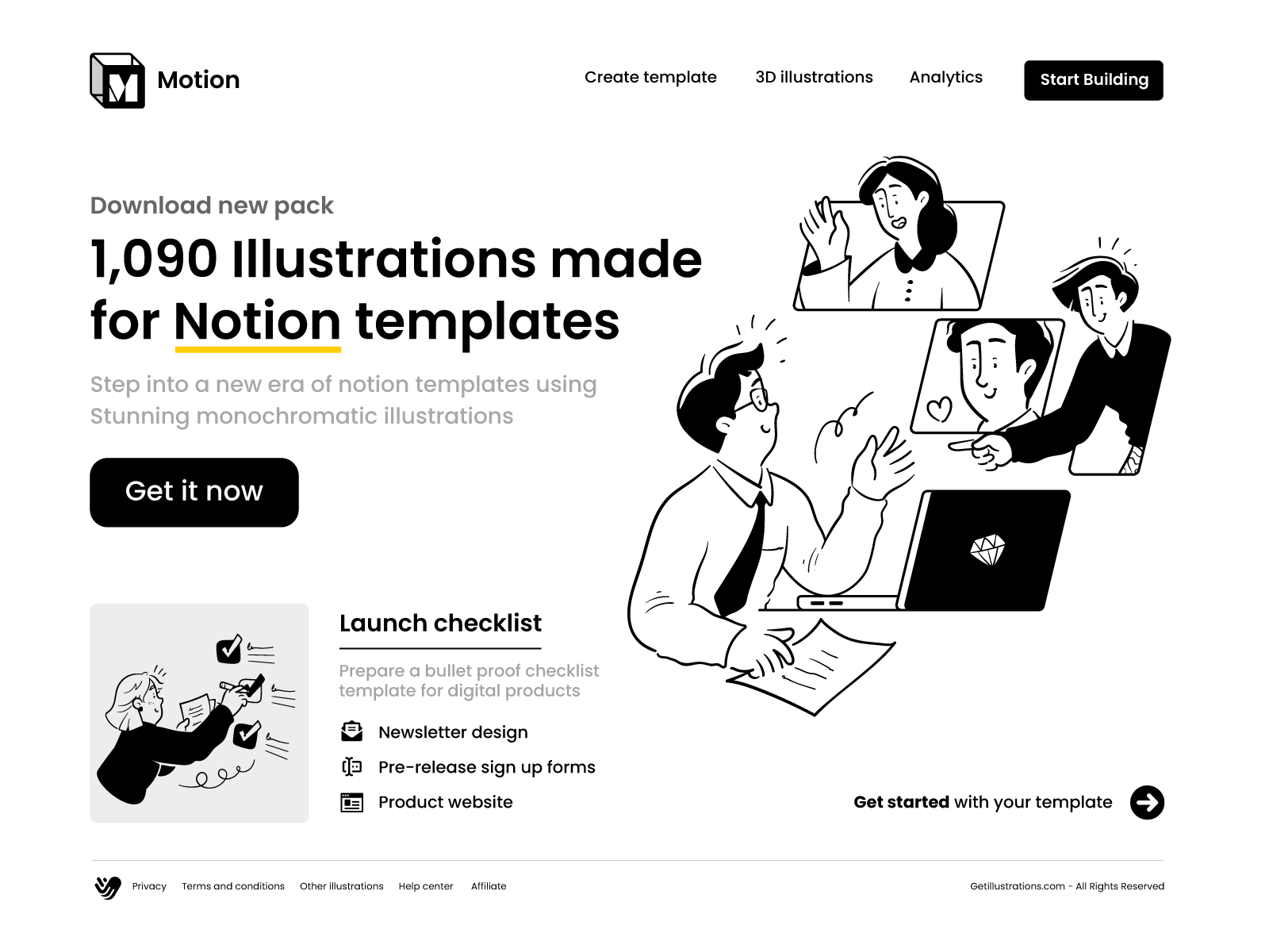 Motion illustrations for Notion by Getillustrations on Dribbble