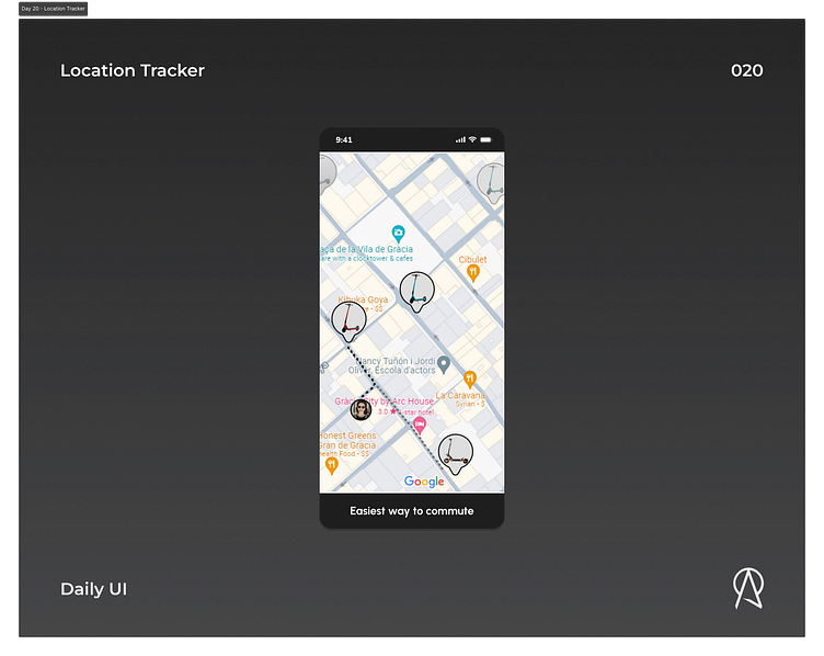 Daily UI - Location Tracker by Abdullah Qureshi on Dribbble