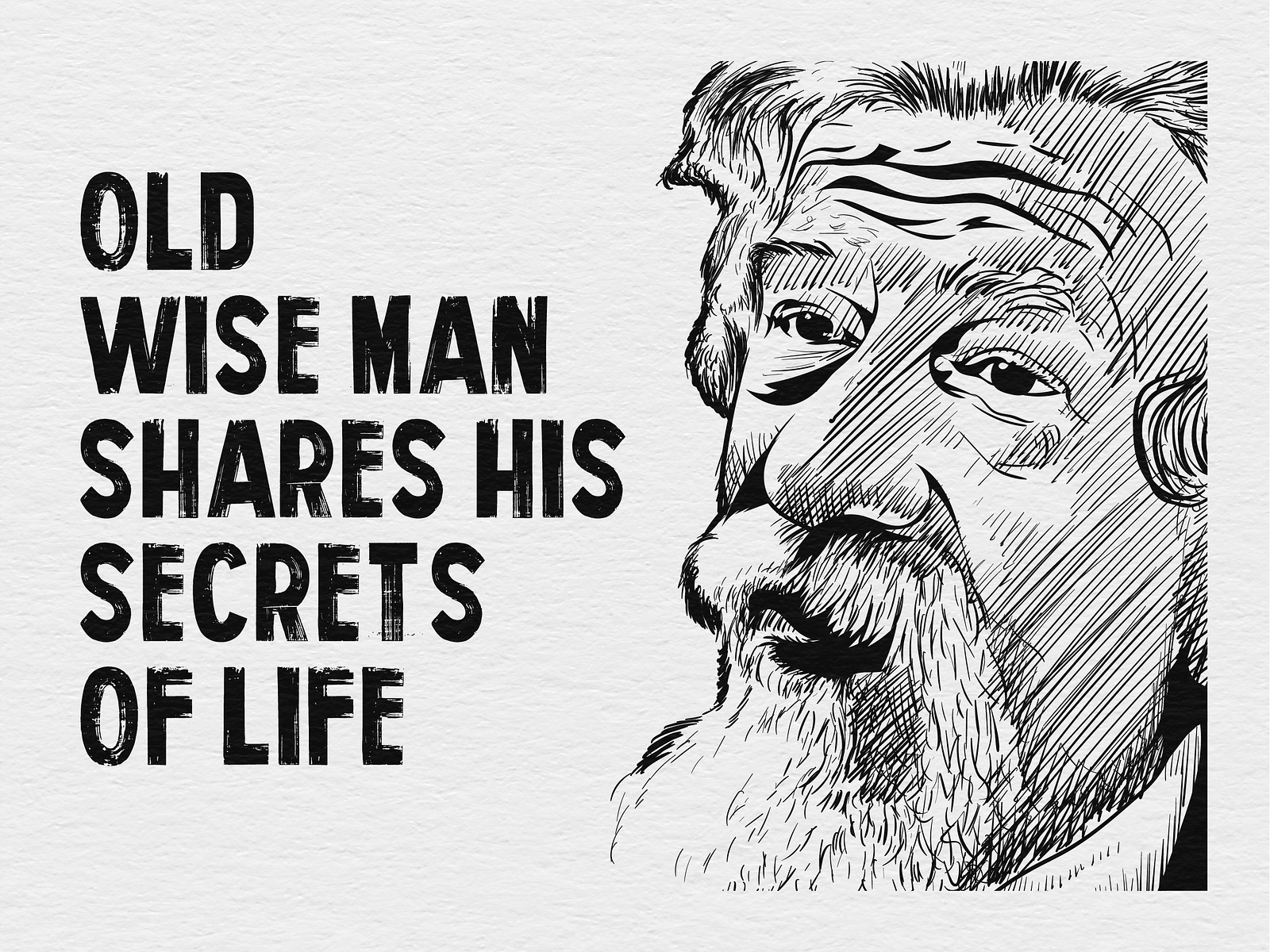 Old wise man portrait illustration by Nymur Khan on Dribbble