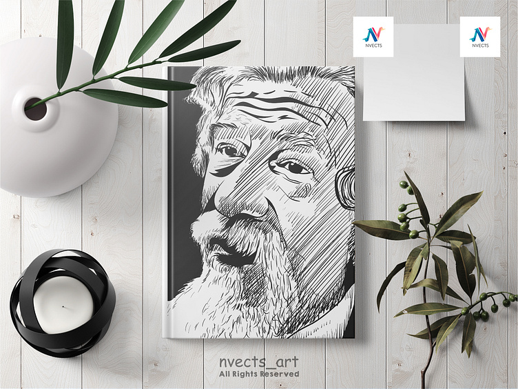 Old wise man portrait illustration by NVECTS STUDIO on Dribbble