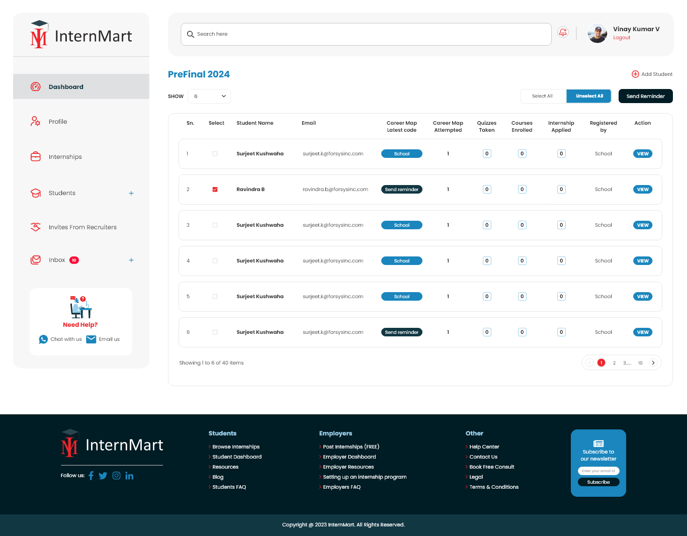 Student Database Mockups and prototypes by Niharika Lenka on Dribbble