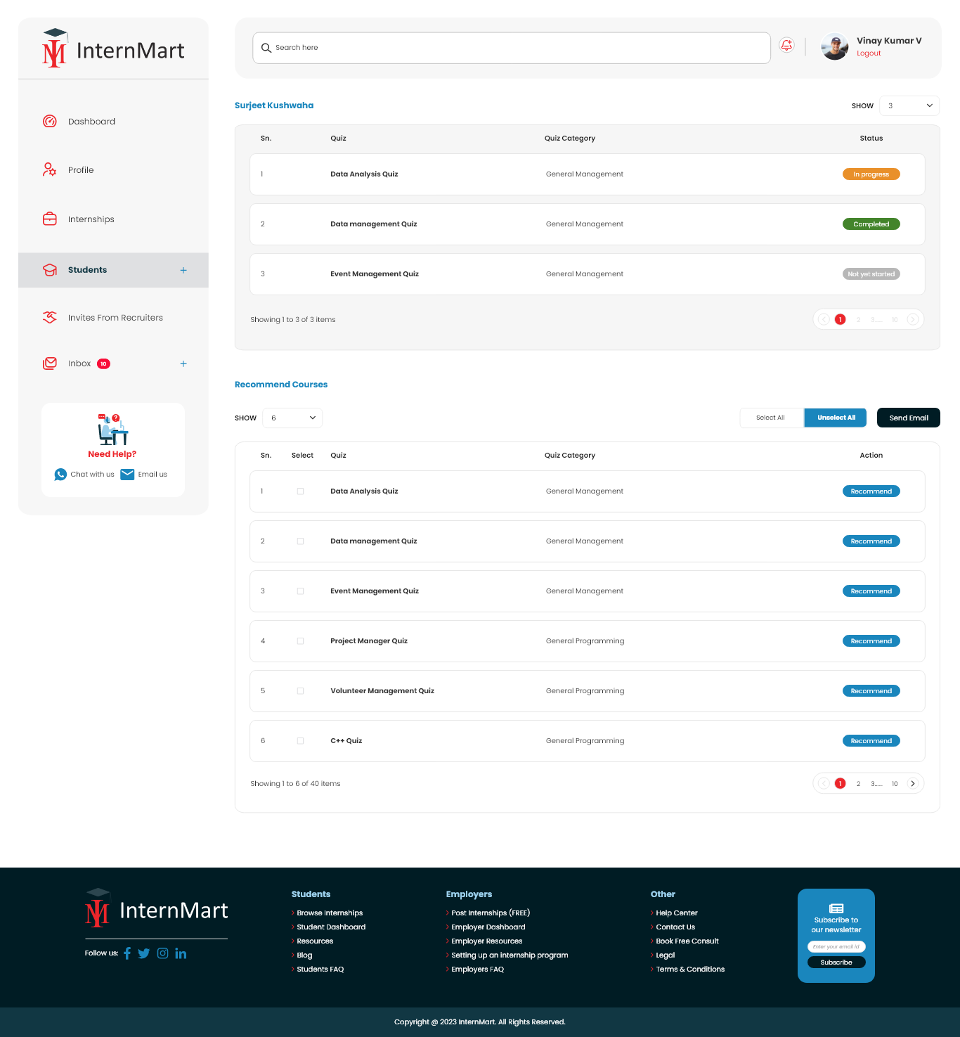 Student Database Mockups and prototypes by Niharika Lenka on Dribbble