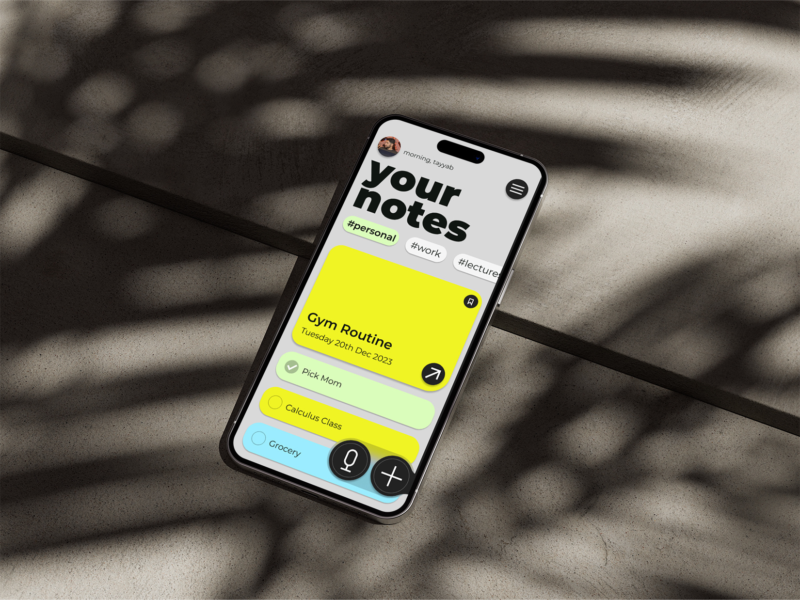 Note-Taking Mobile App | UI Design by Tayyab Younas on Dribbble