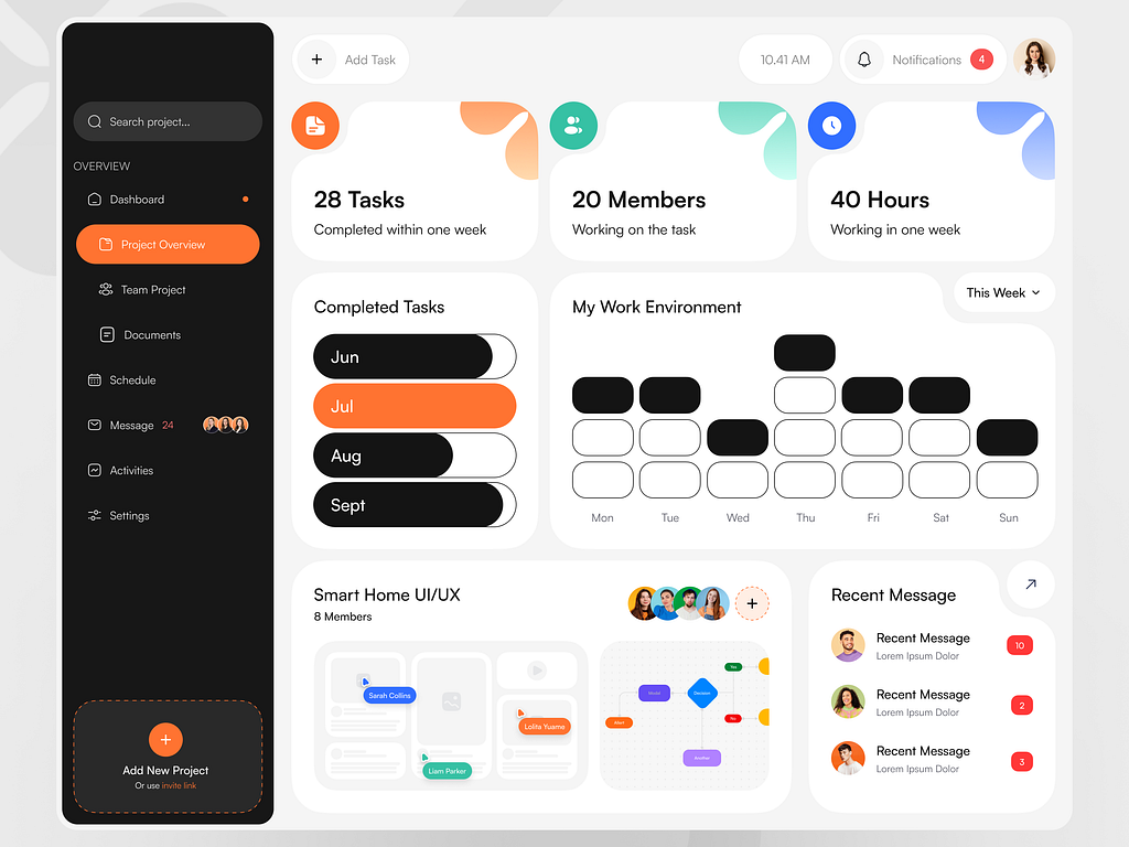 TaskMaster-Task Management Dashboard by Awe UI/UX for Awe Design Studio ...