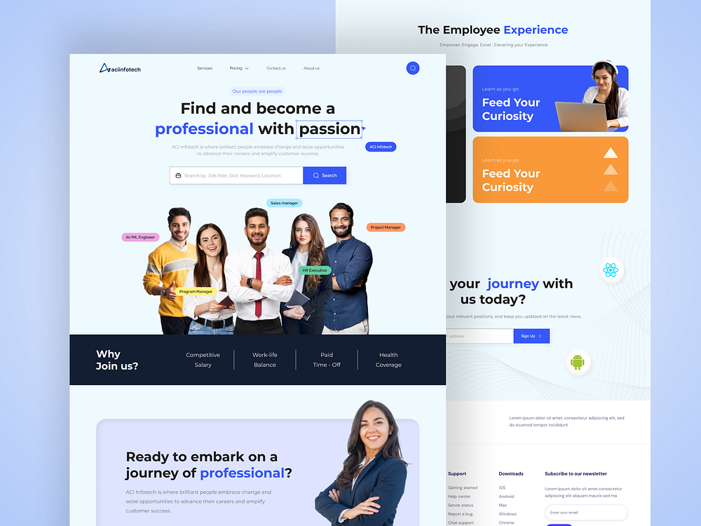 Career Landing Page designs, themes, templates and downloadable graphic ...