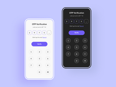 OTP Screen UI Design by Rayhan Raju on Dribbble