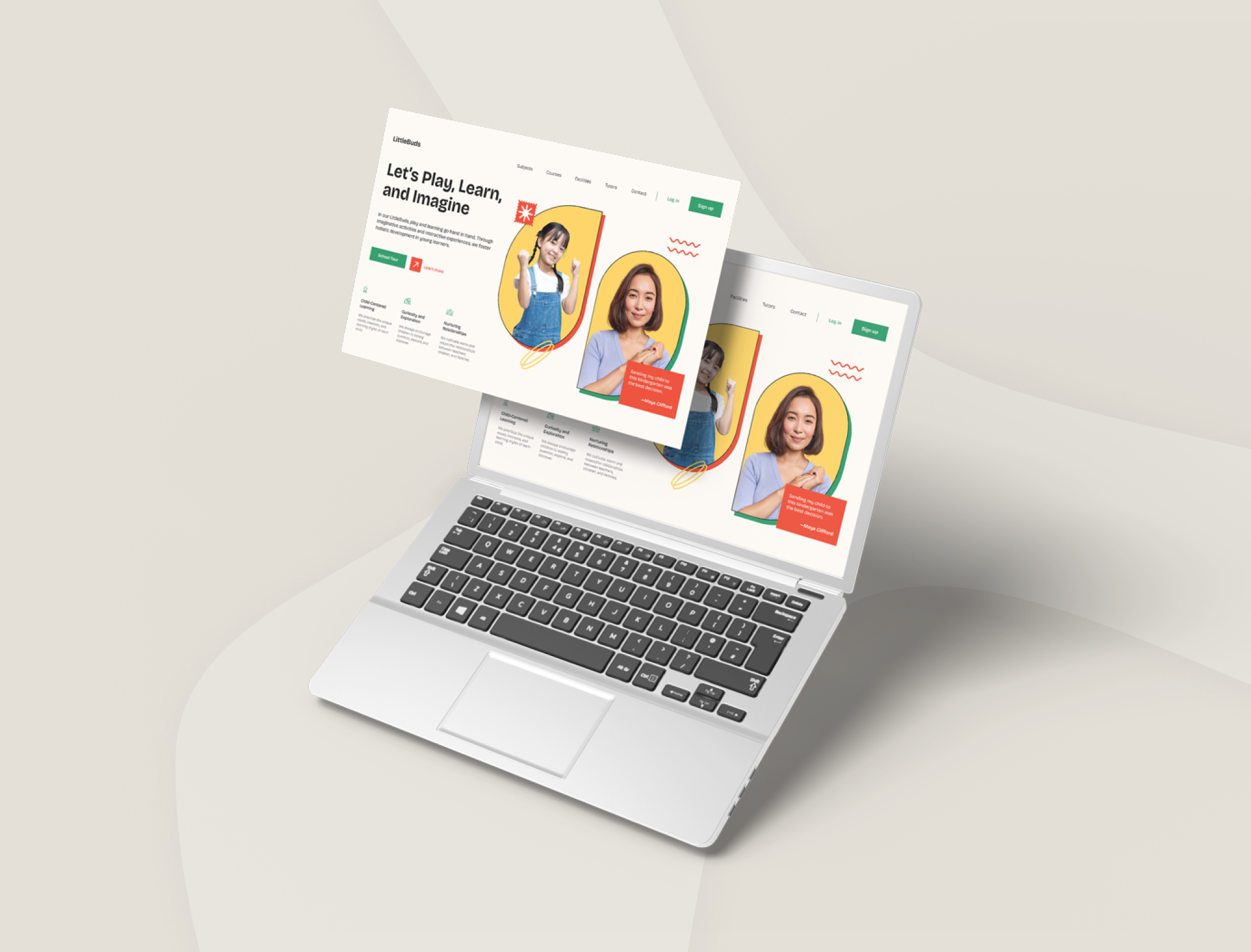 LittleBuds - Playful Kindergarten Hero Section Figma Template by Ahmad ...
