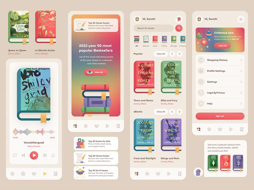 Browse thousands of Book App images for design inspiration | Dribbble