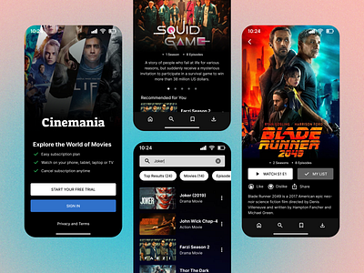 Cinemania - Movie App UI Design by Md Takrimul Alam on Dribbble