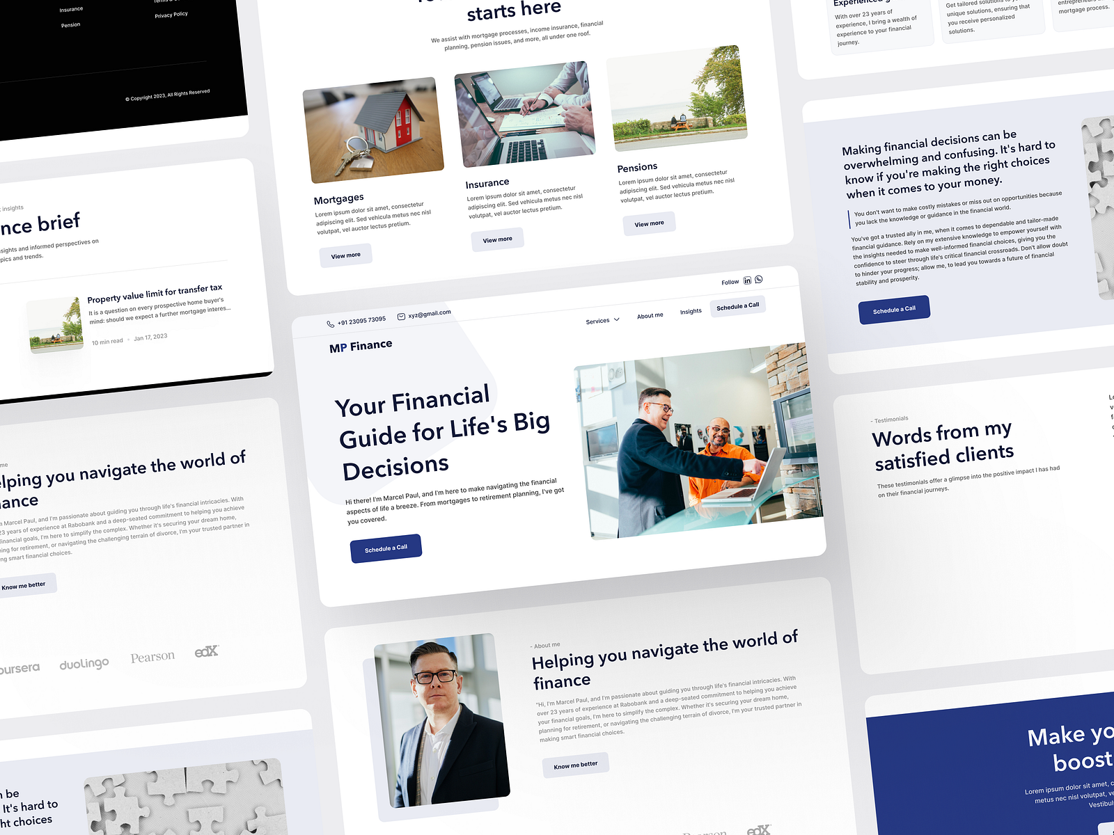 Finance Consultant site - Figma ui by Sahil Mondal (AlphaCrease ...