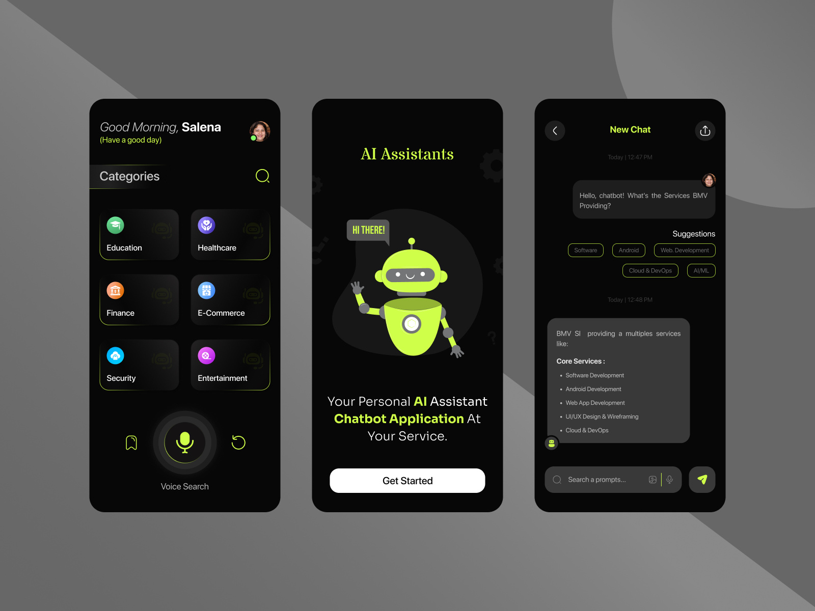 AI Chatbot Mobile App by BMV System Integration Pvt. Ltd on Dribbble AI Chatbot Mobile App by BMV System Integration Pvt. Ltd on Dribbble