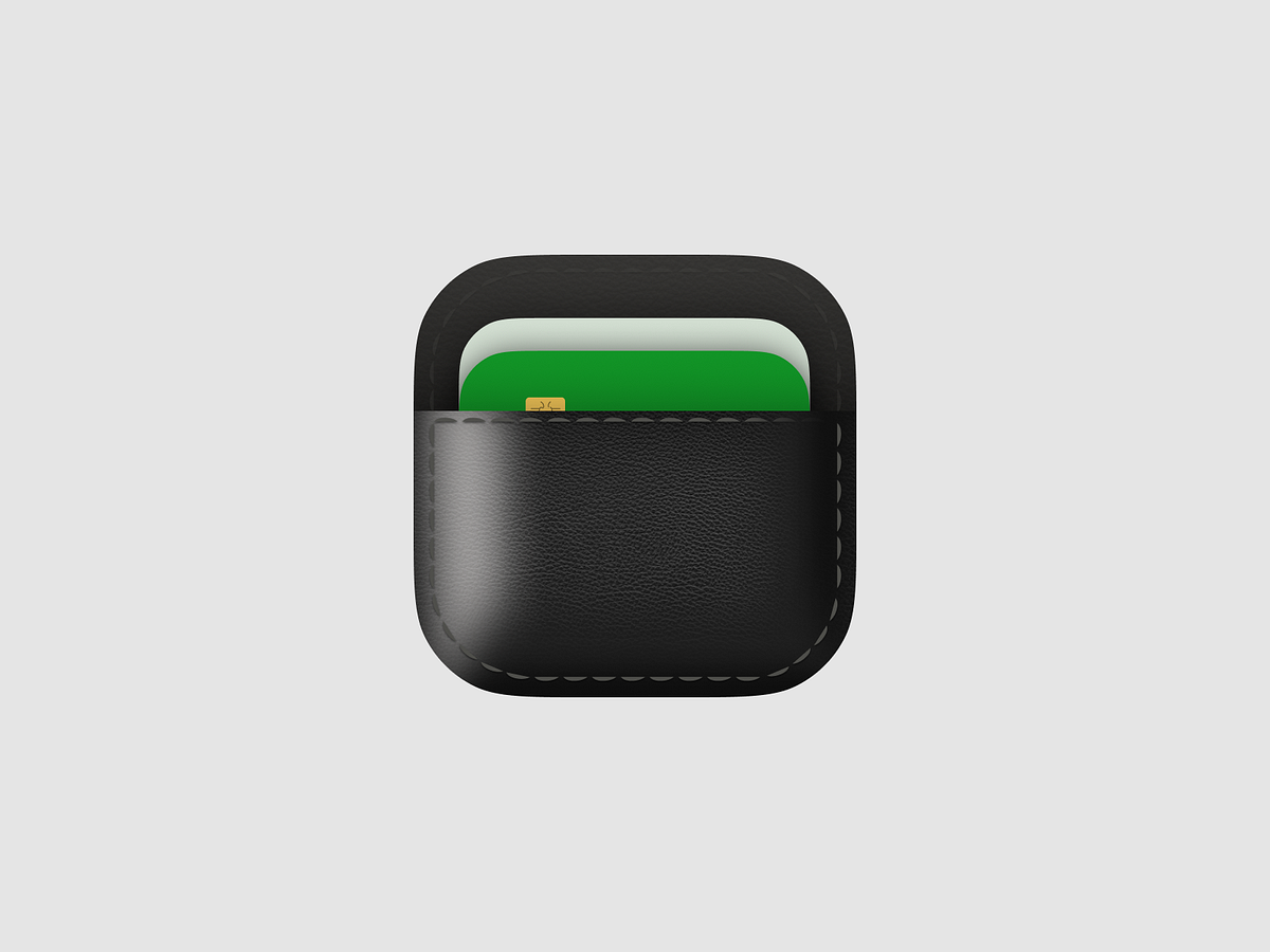 Wallet app icon by Vladimir Kras on Dribbble