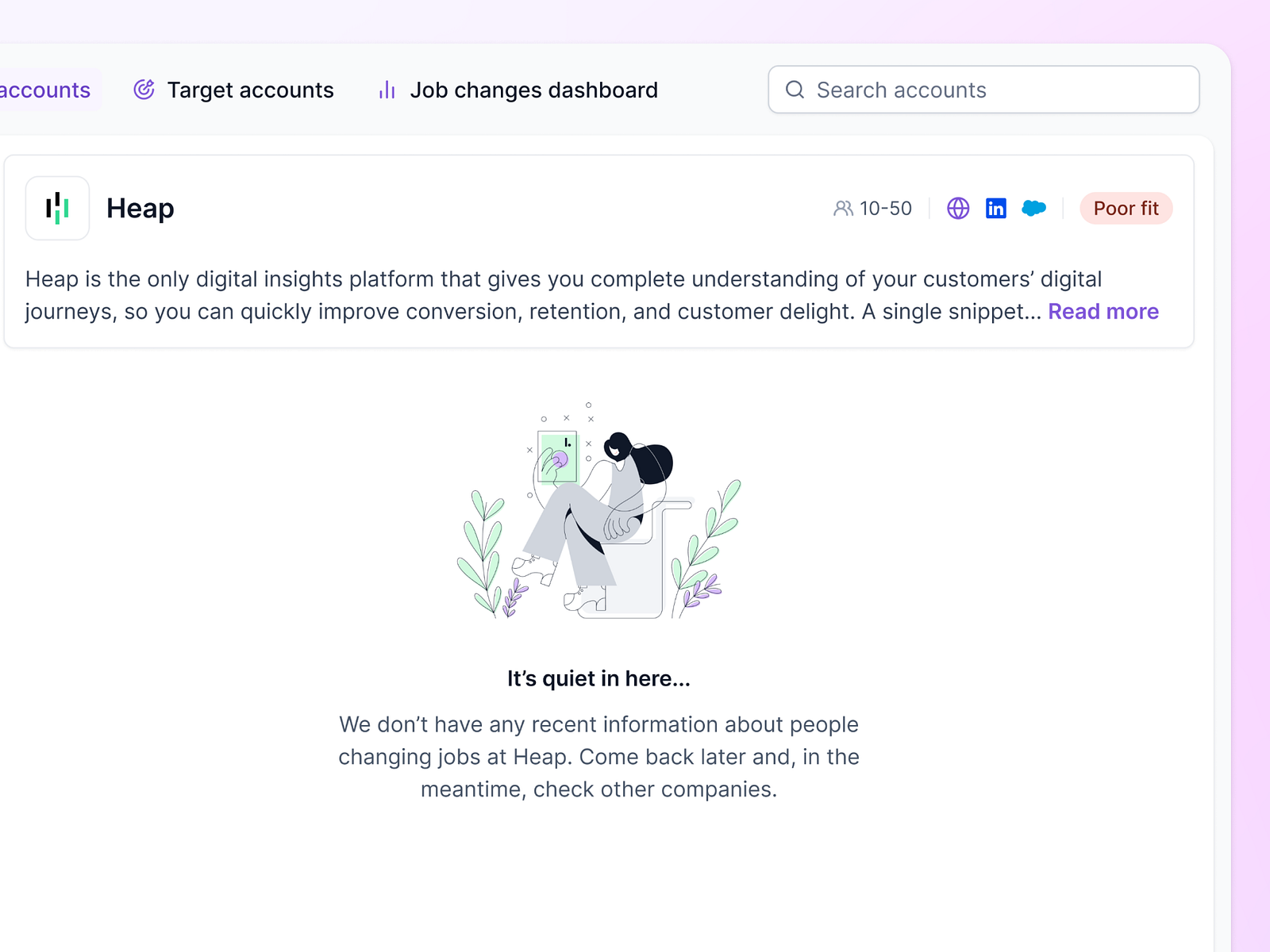 Empty state example by Eugen Eşanu on Dribbble