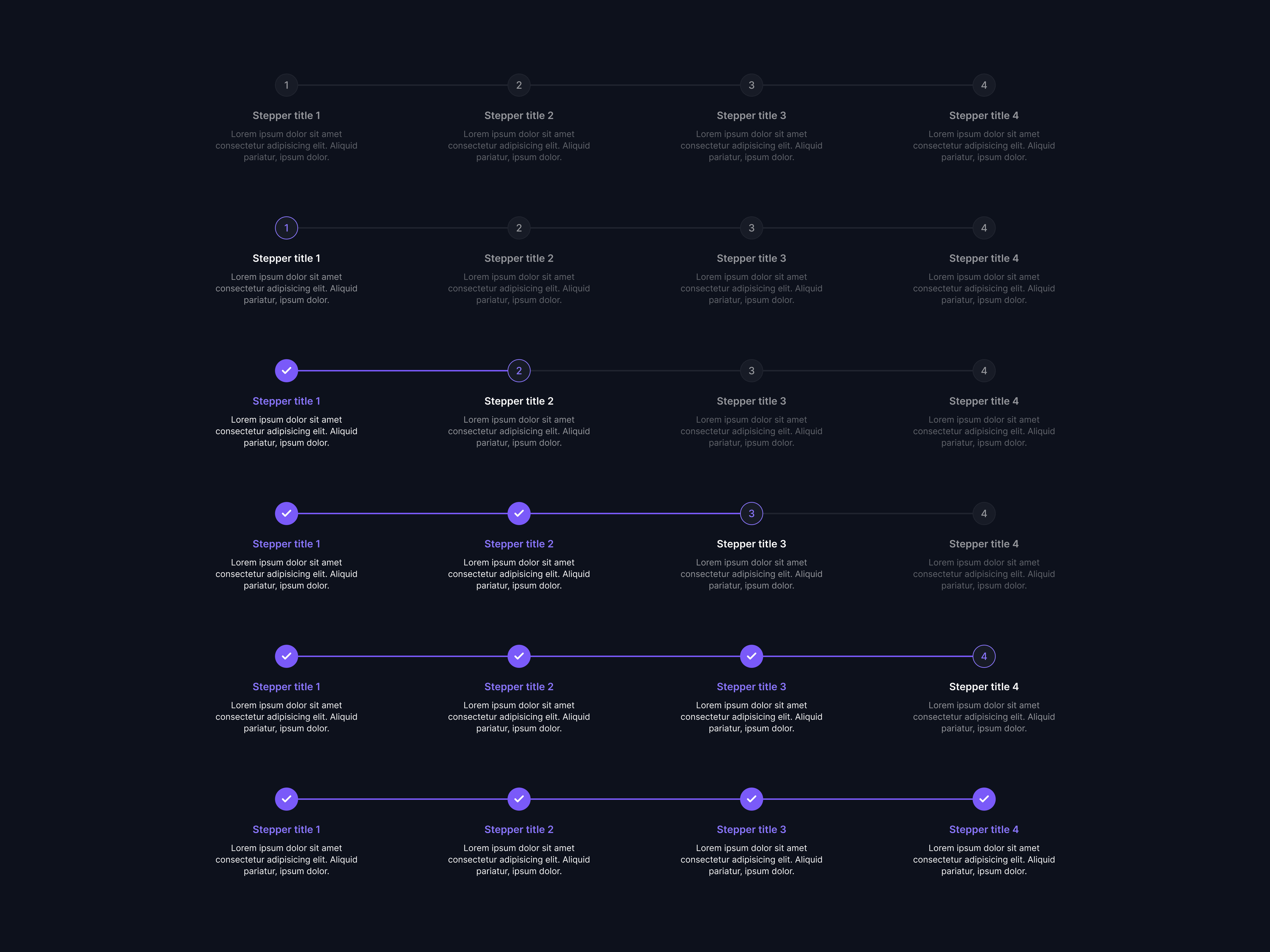 Horizontal Responsive Stepper by Md. Rizwan Siddiquei on Dribbble