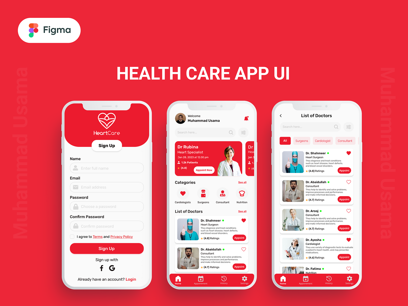 Health Care Mobile App by Muhammad Usama on Dribbble