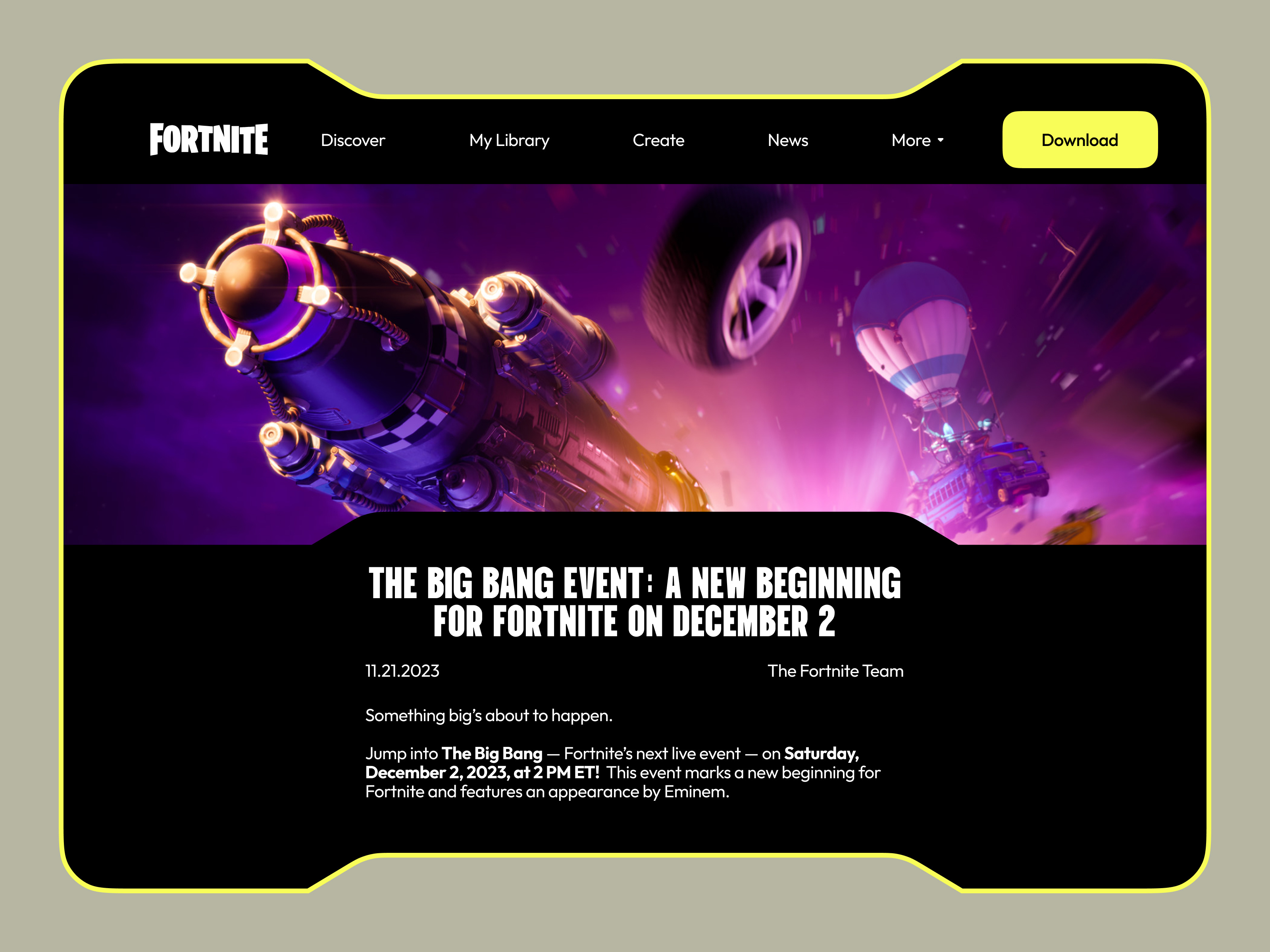Fortnite Online Game UX/UI Landing Page Design by vino_costa for ...