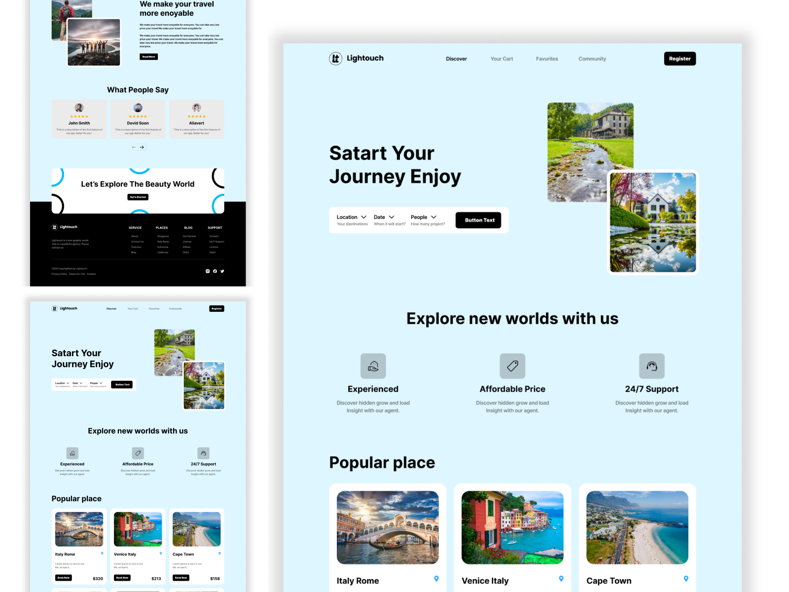 Trendy, Creative, and Modern UI/UX Web Design by Lightouch Work on Dribbble