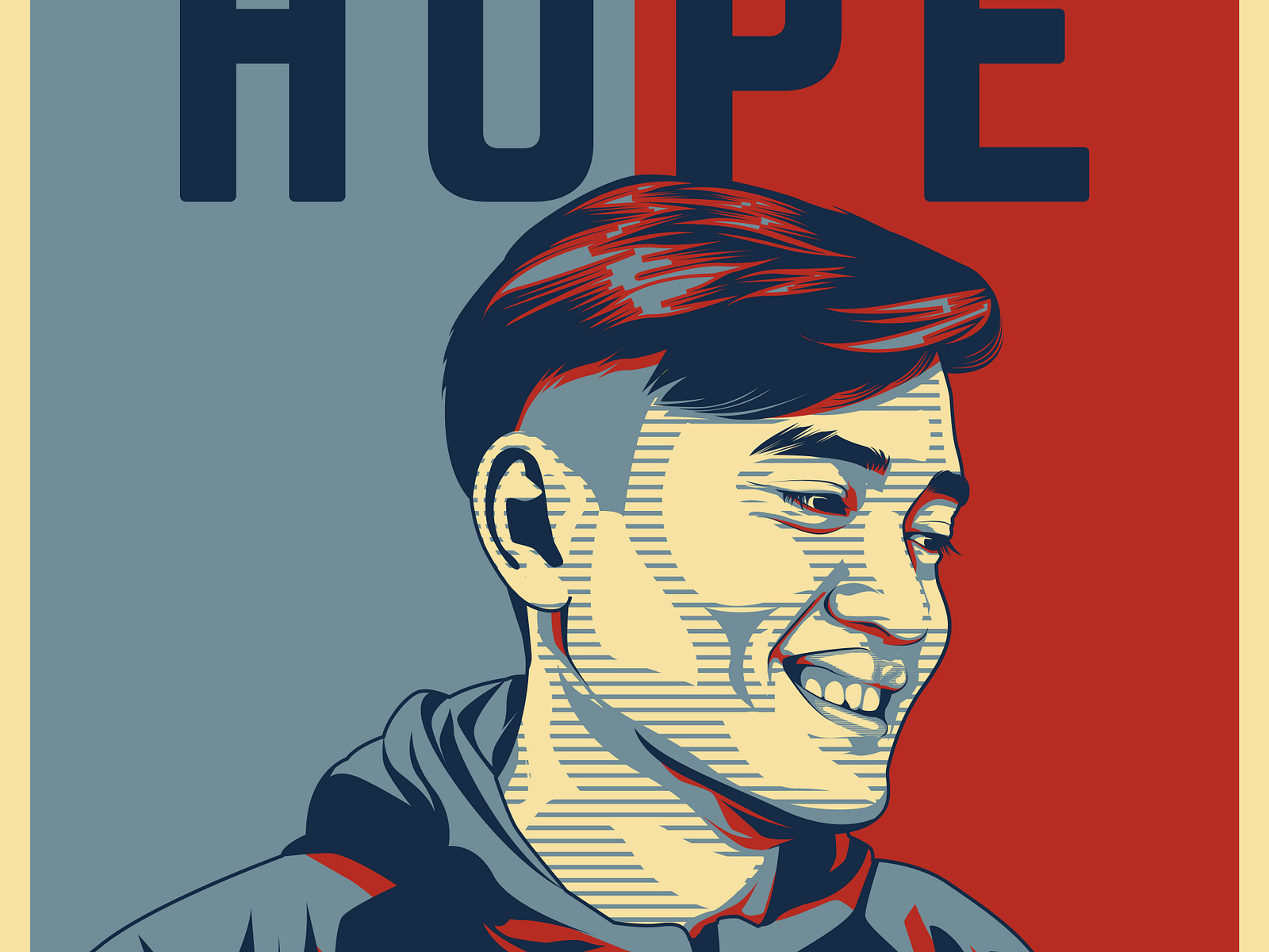 vector obama hope style poster for customer by Sanggi Design on Dribbble