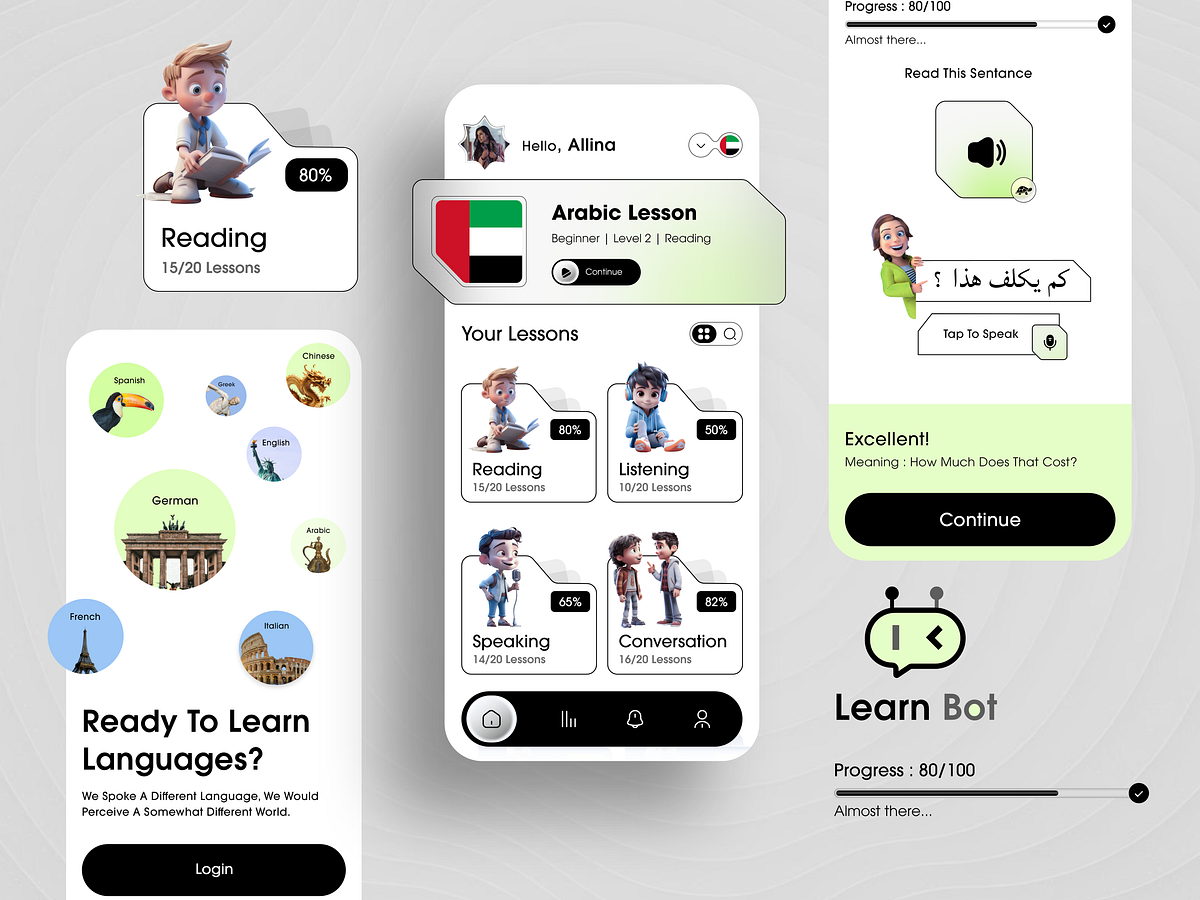 AI Language Learning App by aPurple on Dribbble