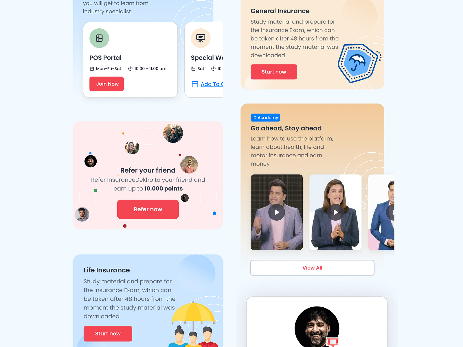 Insurance UI Cards by Khagendra Singh on Dribbble