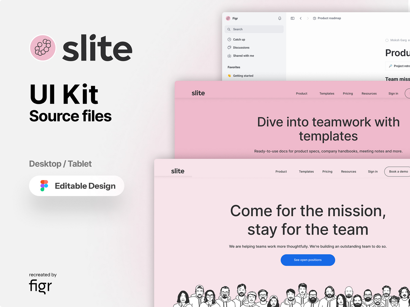 Make Slite UI your own by Figr Design on Dribbble