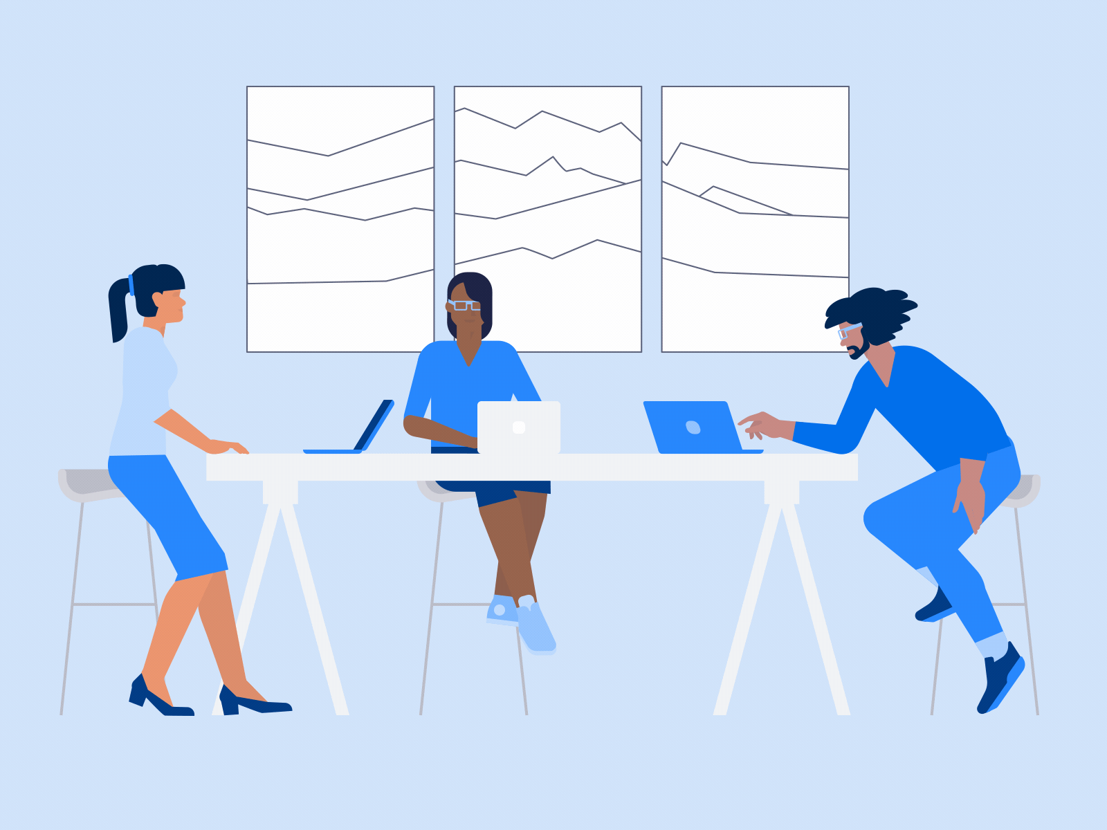 Office meeting by Vika Verder on Dribbble