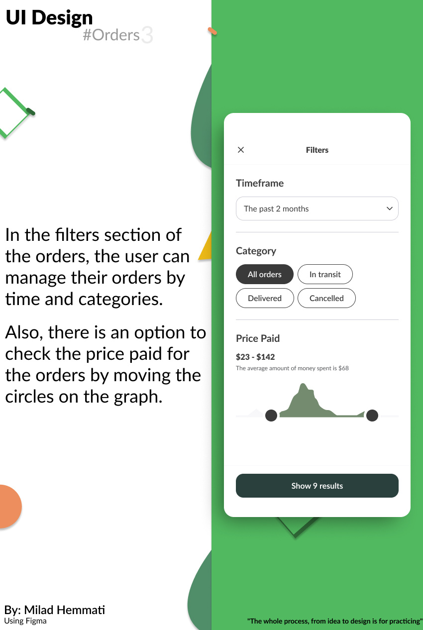 UI Design for IOS shopping app using Figma (Orders Section) by Milad ...