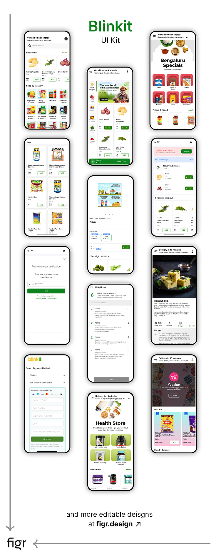 Make Blinkit UI your own by Figr Design on Dribbble
