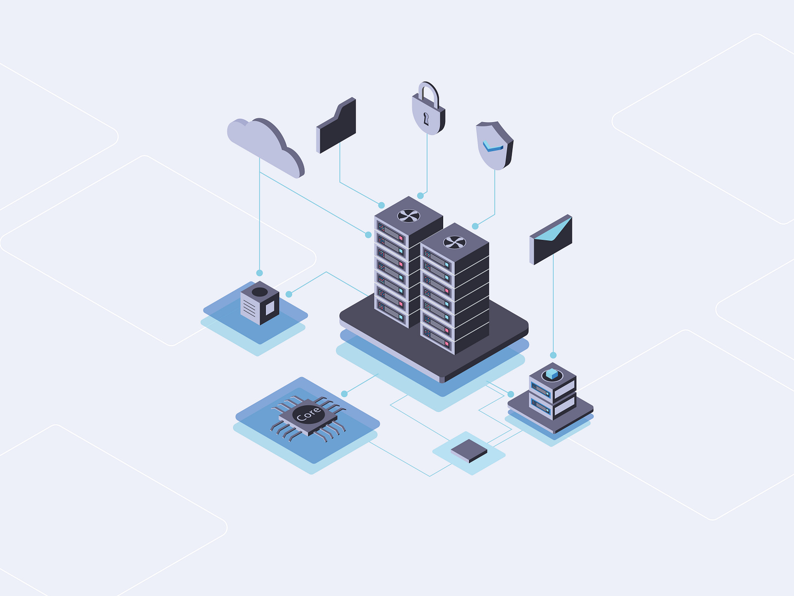 Isometric Data Center Illustration By Slamet Sugiarto On Dribbble