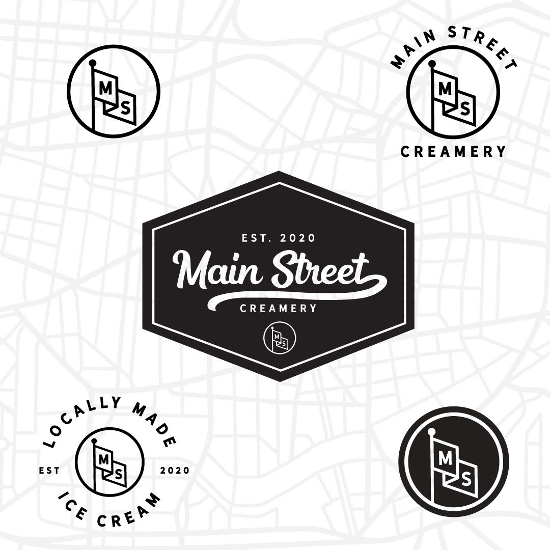 Main Street Creamery - Logo Design by Taylore Lantz // Wake Appeal ...
