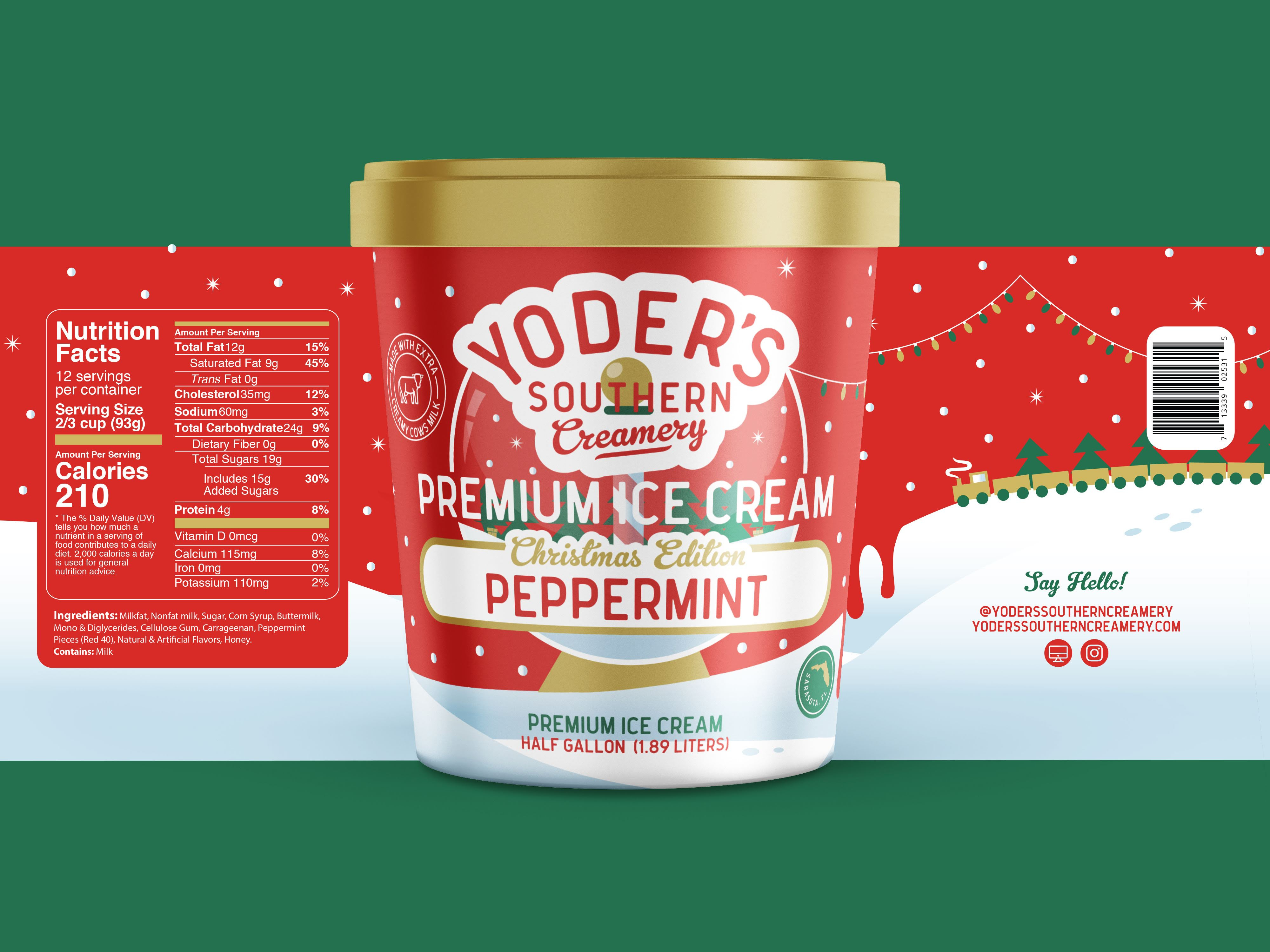 Yoder's Southern Creamery - Christmas Ice Cream Packaging by Taylore ...
