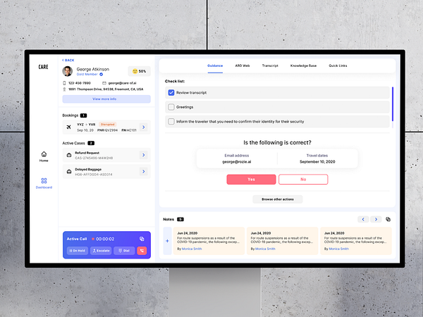 Support agent dashboard by Yury Smirnov for UVIO on Dribbble