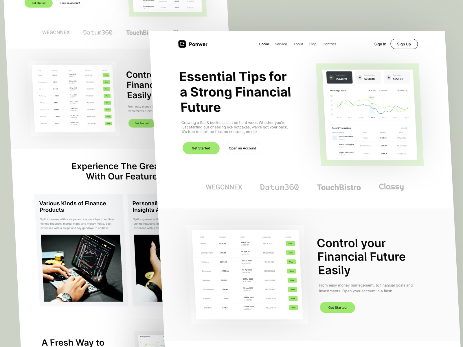 Finance Website landing Page by Wily UI/UX for Wily Agency on Dribbble
