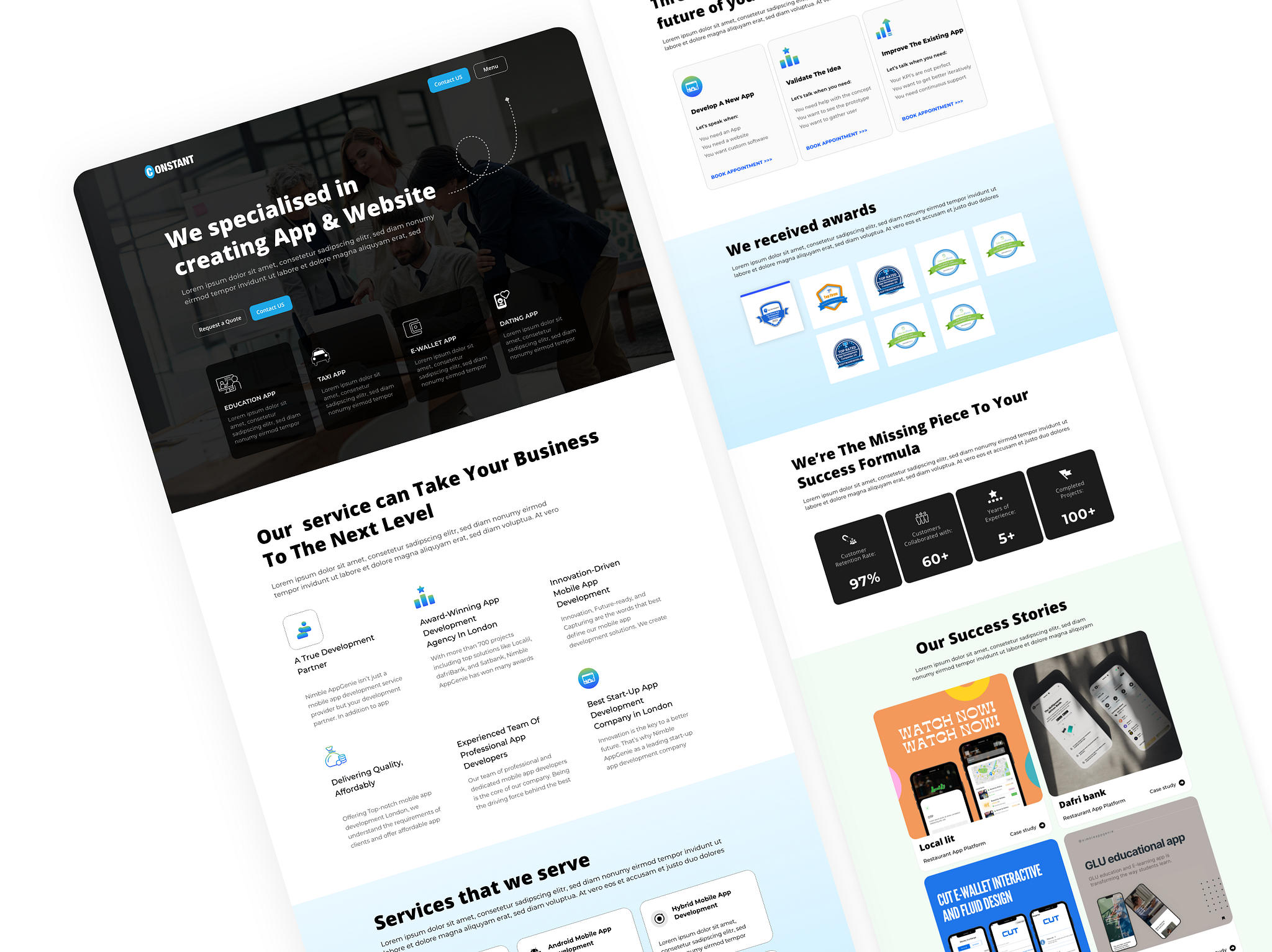 Corporate website design idea by Radha Gupta on Dribbble
