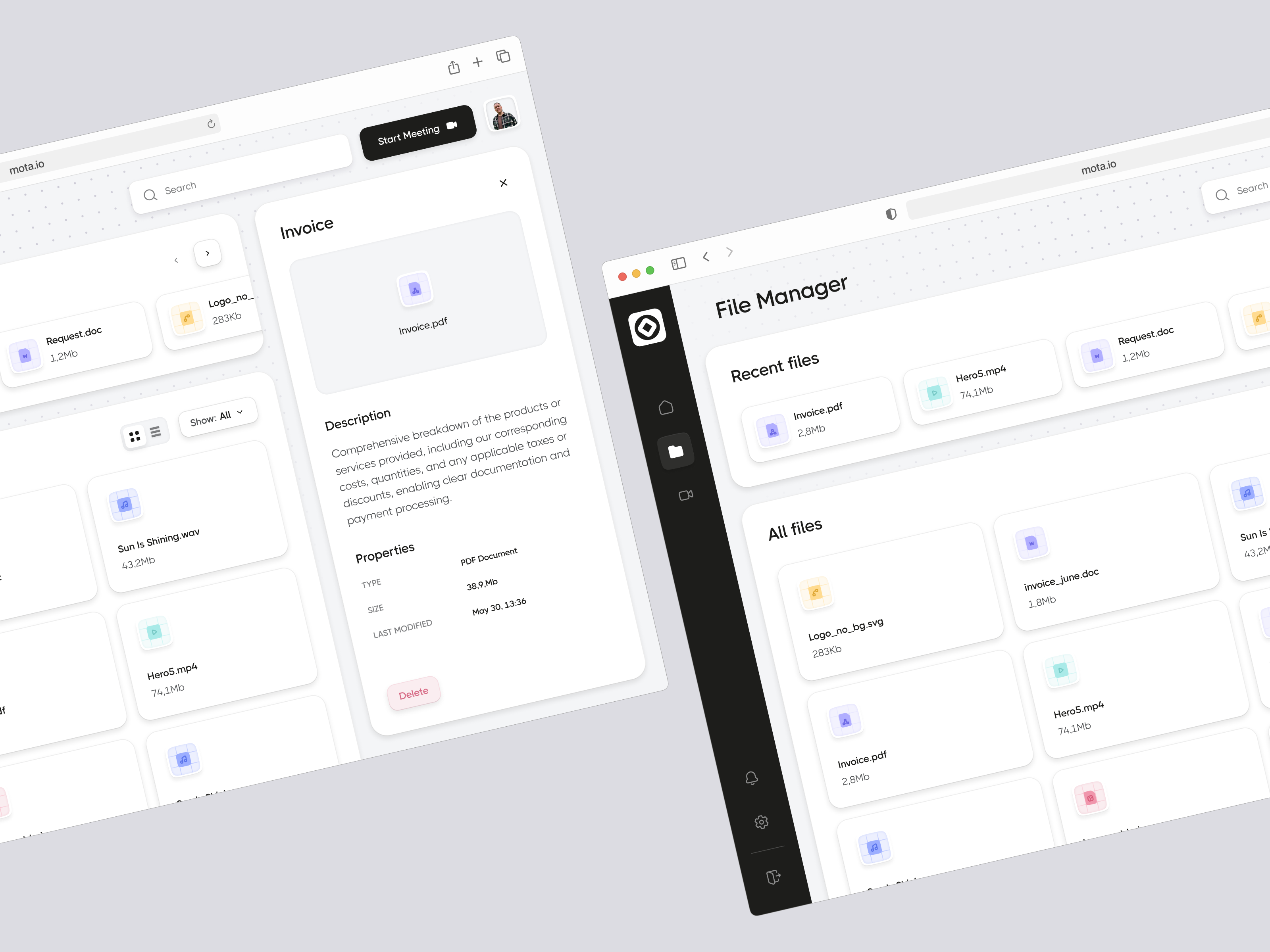 Mota - UX/UI web application design for remote work by Outcrowd on Dribbble