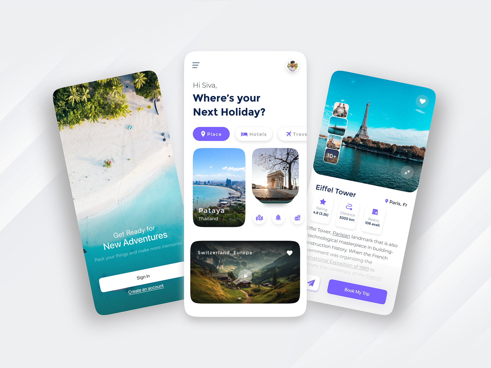 Travel App UI Design by SIVAPRAKASH on Dribbble