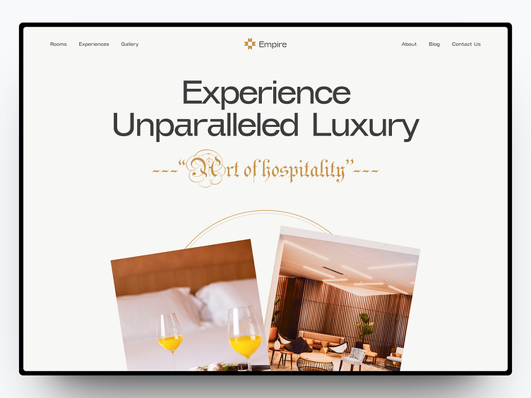 Empire - Hotel Website Design by Ashwin Pradeep Kumar on Dribbble