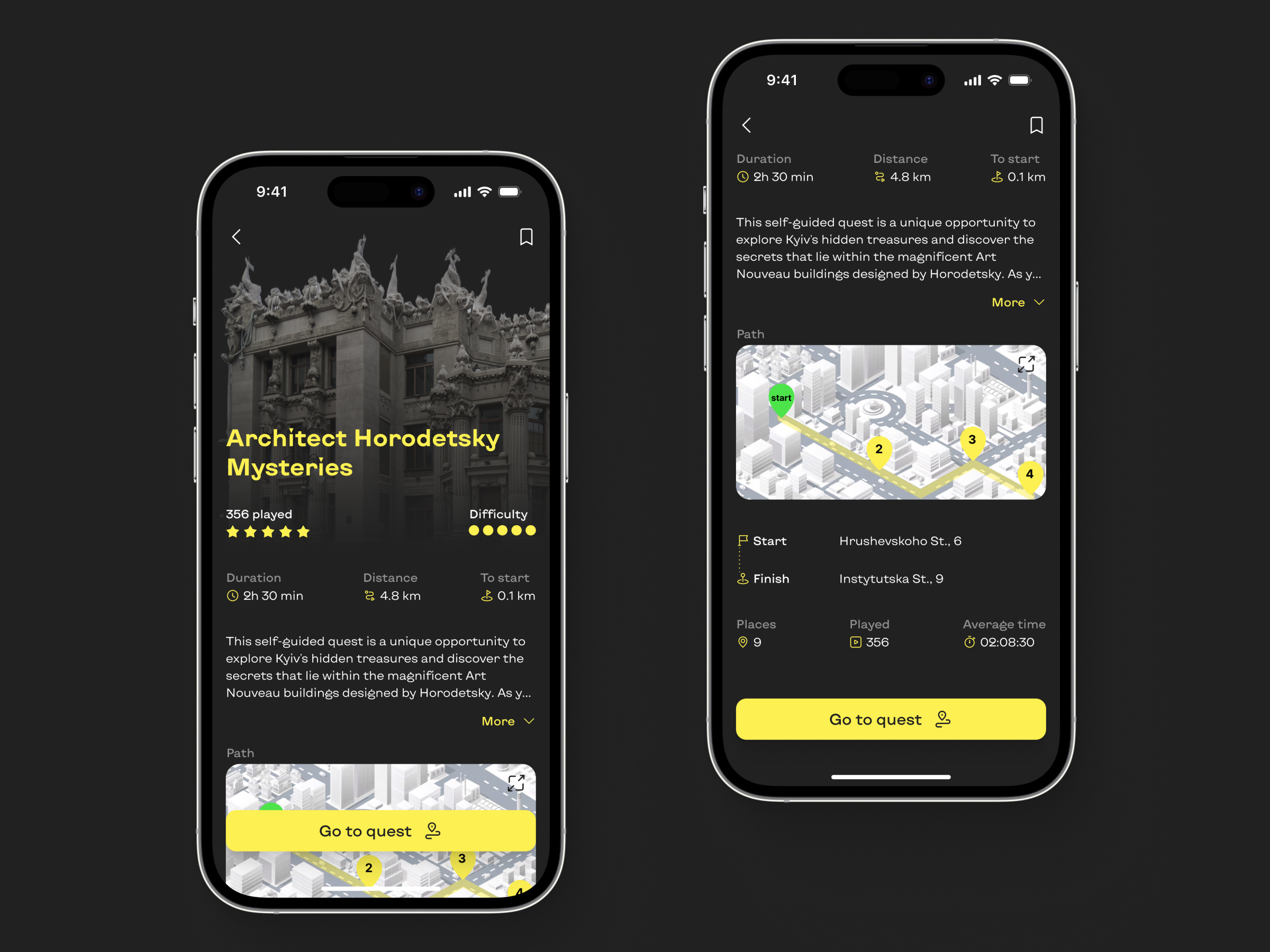 City Quest Mobile App by Aleksei Bykov for Lineup on Dribbble