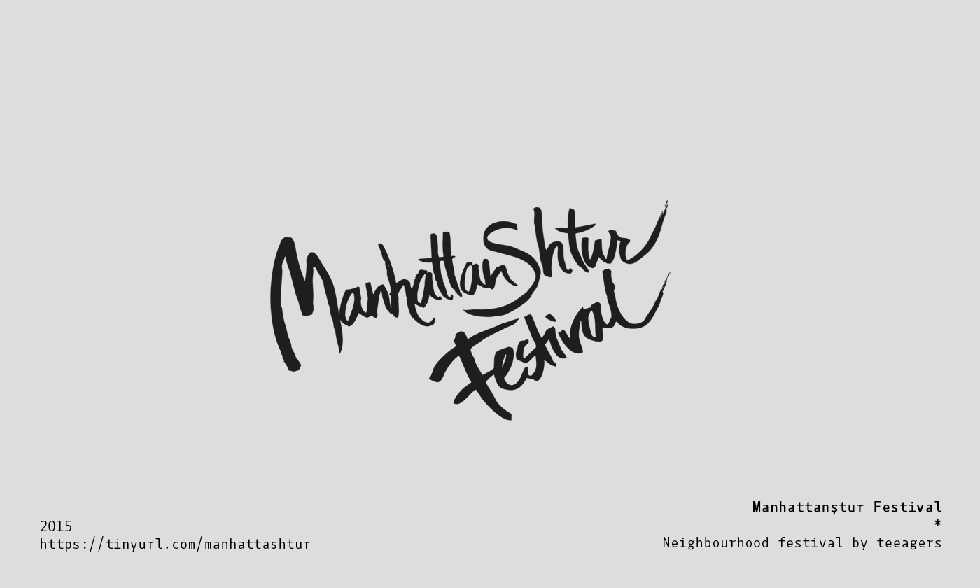 Manhattanshtur Festival logo by Denisa Nistor on Dribbble