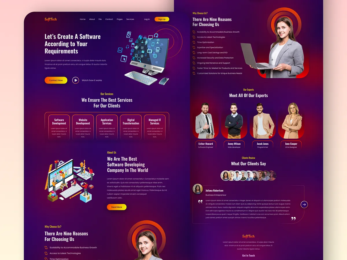 Software Company Website designs, themes, templates and downloadable ...