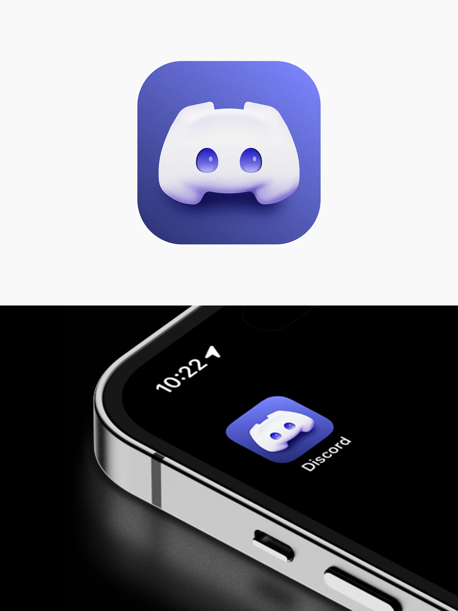 Discord app icon redesigned in 3D by Vinoth Ragunathan on Dribbble